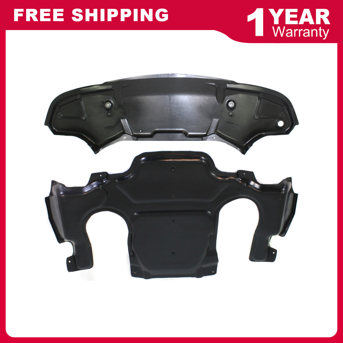 Engine Splash Shields Set Front and Rear | For 03-09 Mercedes-Benz E500 ...